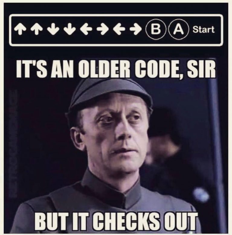 IT’S AN OLDER CODE, SIR – Video Game Fun Club